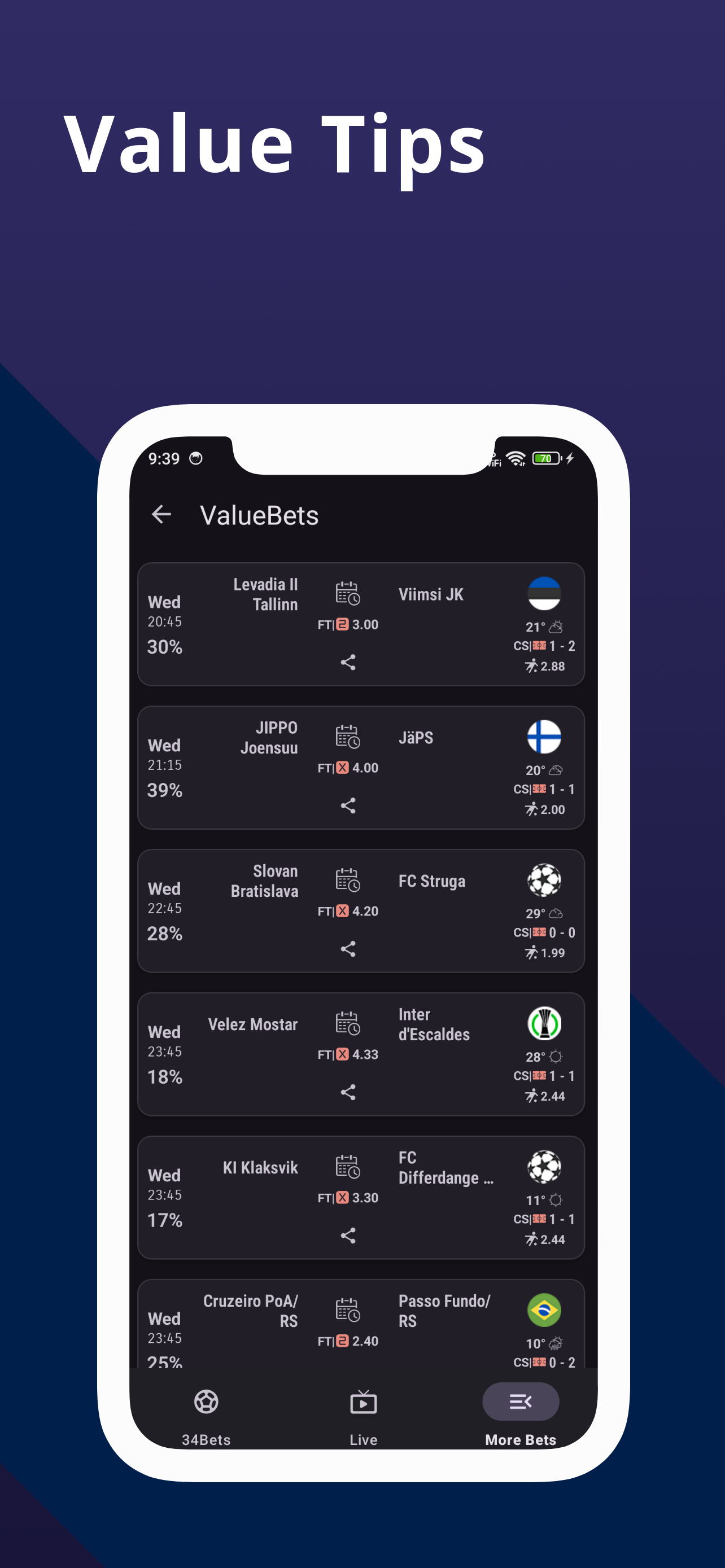 34Bets - Soccer predictions